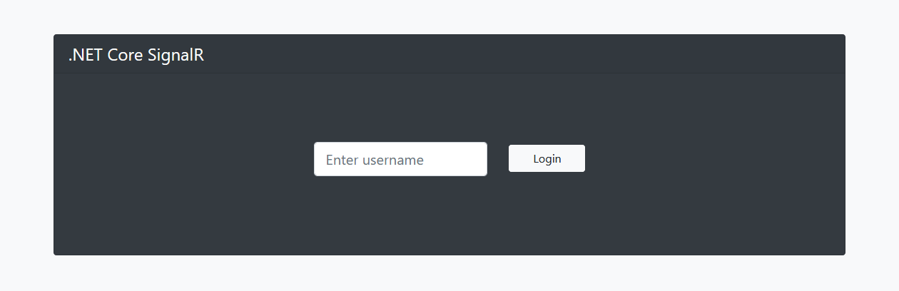 .NET Core SignalR Chat | signalr-chat